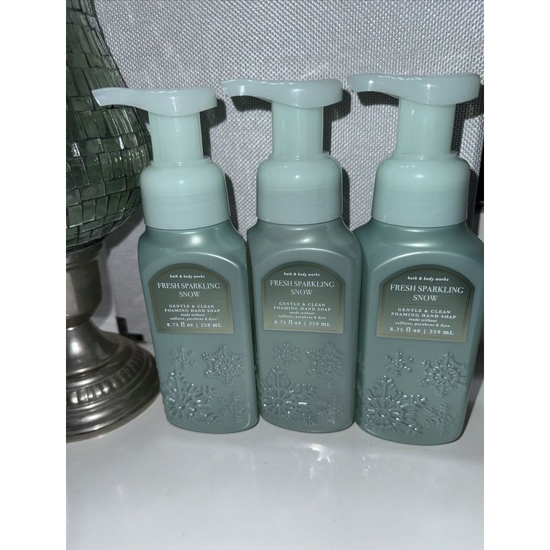 3 Fresh Sparkling Snow Bath And Body Works Gentle Foaming Hand Soap 8 75