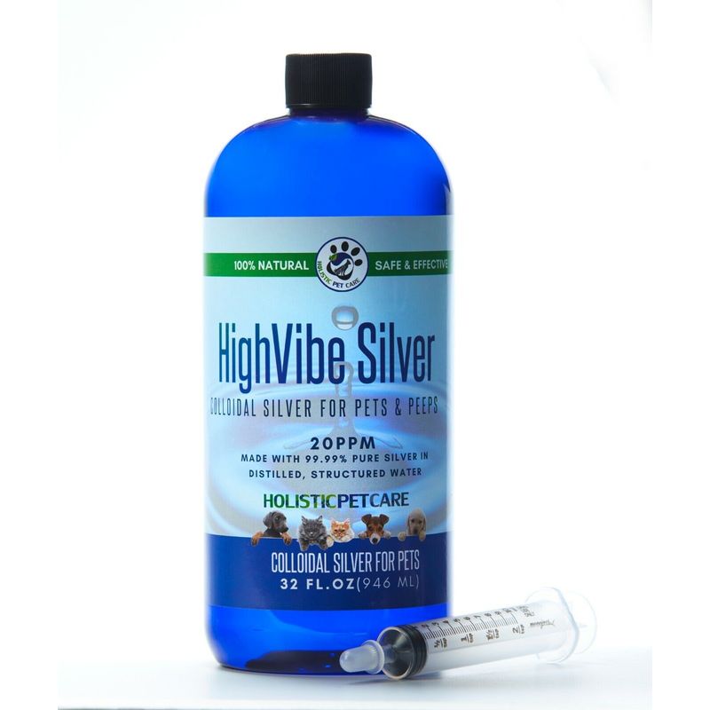 Colloidal Silver for Pets, Dogs, Cats, Birds 32 Oz. 20 PPM - Online ...