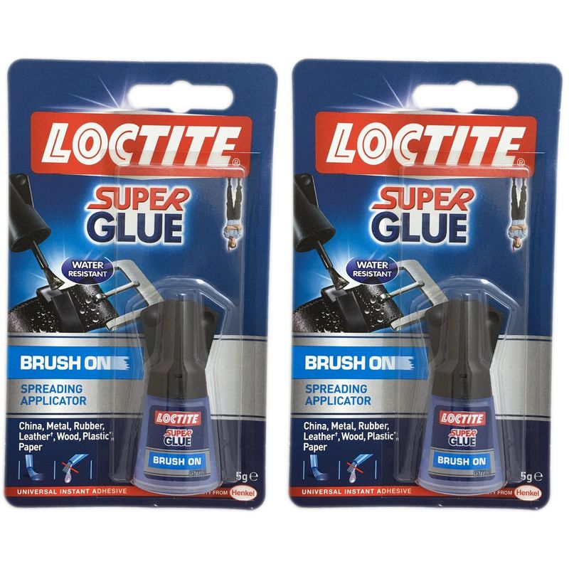 2 x Loctite Instant Super Glue Adhesive Easy Brush On Spreading ...