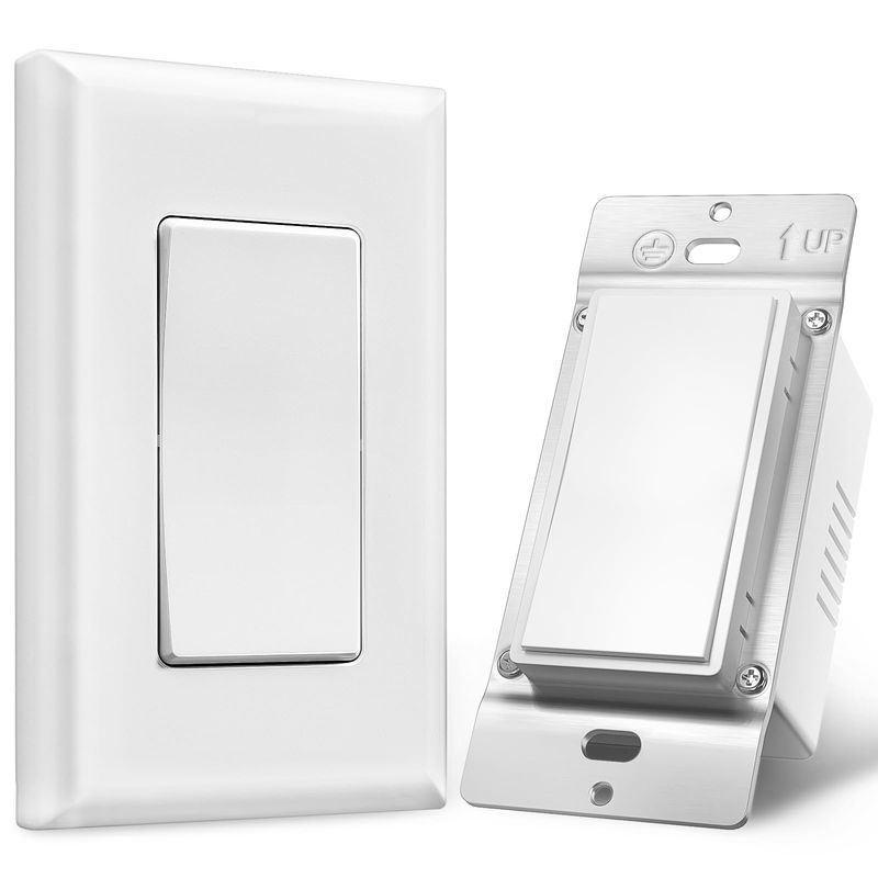 Suraielec 3 Way Wireless Light Switch, Neutral Wire Required, Grounding ...