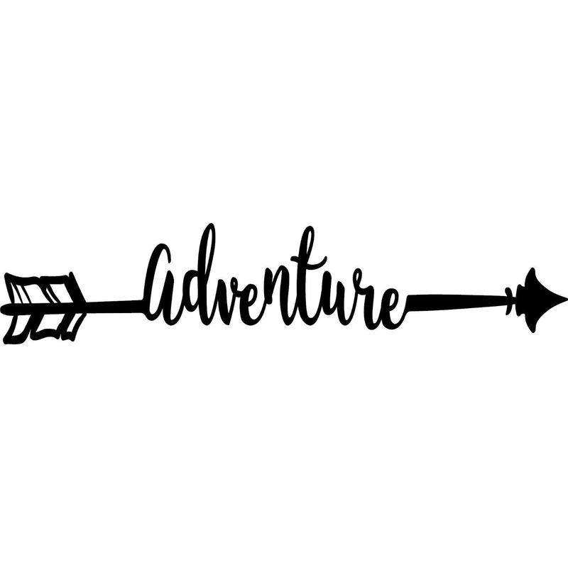 Adventure Arrow Vinyl Decal Sticker for Car/Window/Wall (Black Gloss ...
