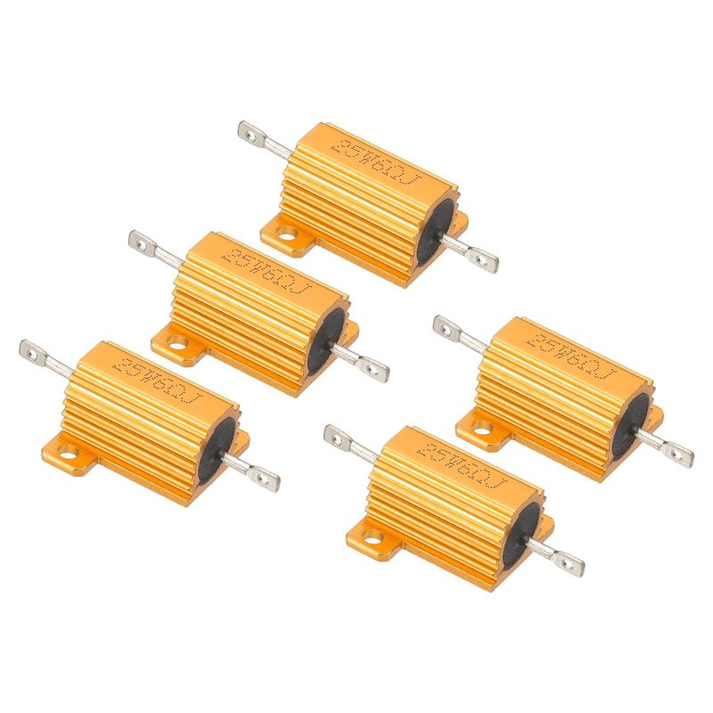 PATIKIL 25W 6 Ohm Aluminum Shell Resistor, 5 Pack Aluminum Housing ...