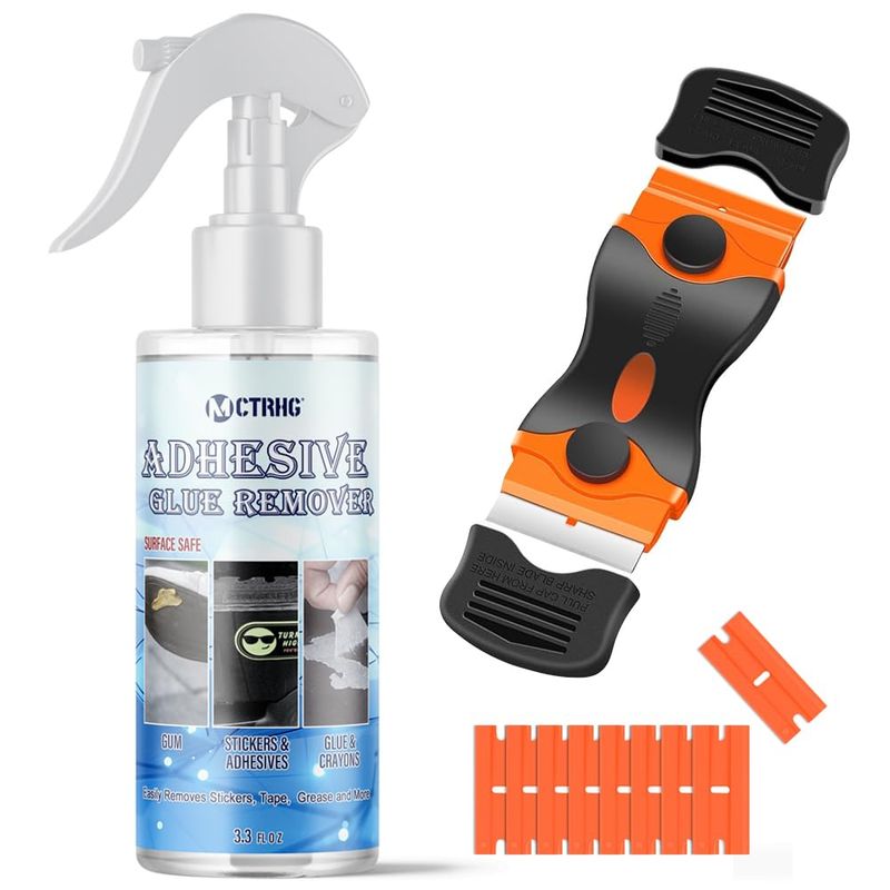 Adhesive Remover, Car Sticker Remover with Scraper & Plastic Razor ...