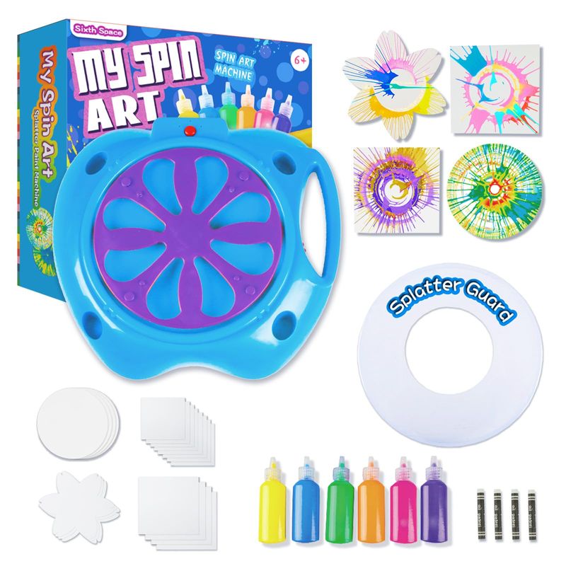 Sixth Space Spin Art Machine for Kids Ages 6-8, Adjustable Speed Arts&Crafts Paint Spinner Toys ...