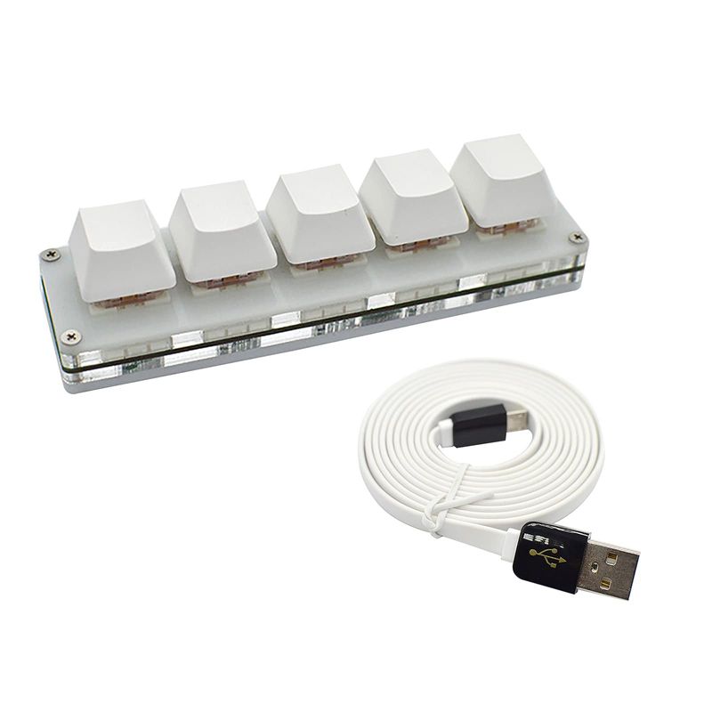 LICHIFIT 5 Key Gaming Keyboard Programming Macro keypad with Data Cable Mechanical Keyboard for ...