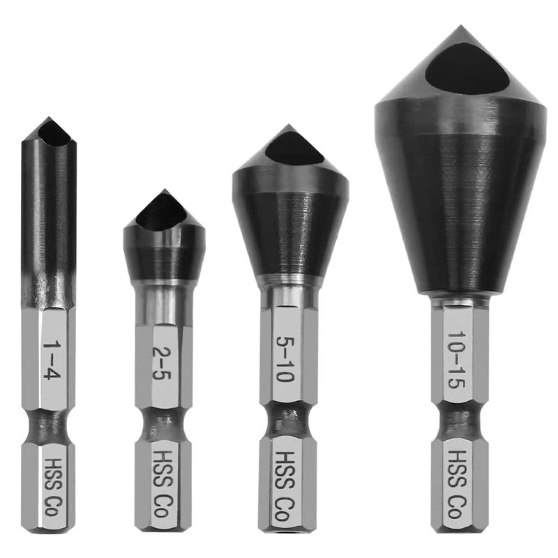 GOOMAND Chamfering Cutter, Hexagonal Shaft, Chamfering Drill, Cobalt ...