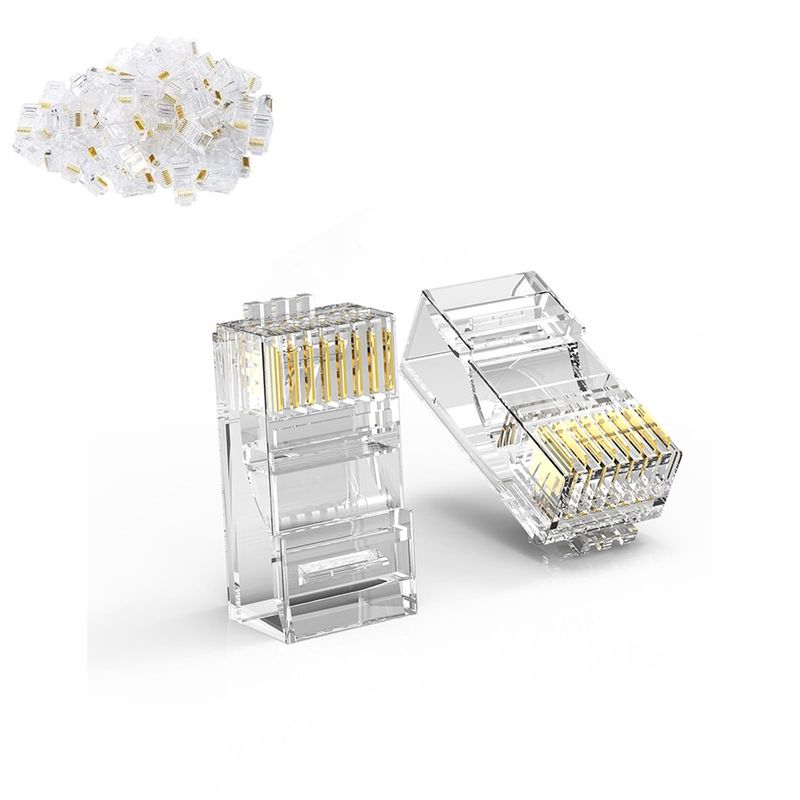 RJ45 Connector, CAT6A, with Load Bar, Easy to Prevent Nail Breaking ...