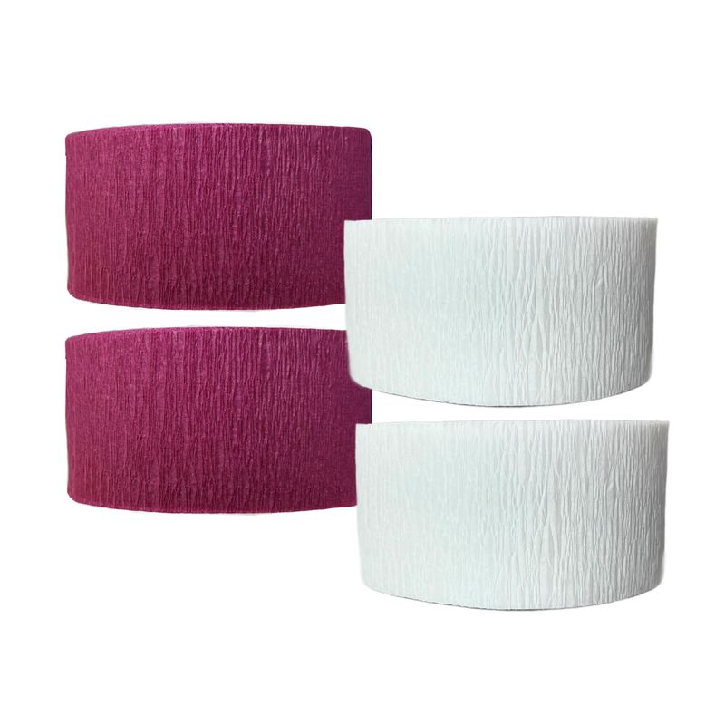 Maroon and White Crepe Paper Streamers, Made in USA - Online ...