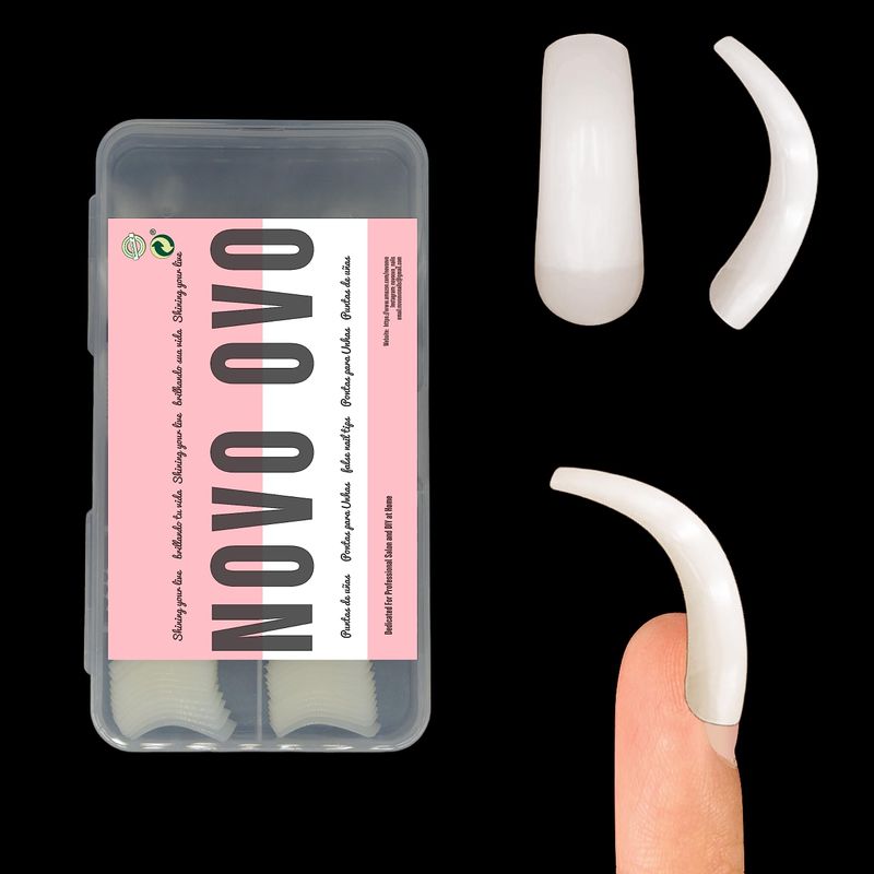 NOVO OVO 100 pcs Hawk Curved Natural White Extra Super Extreme Deep ...