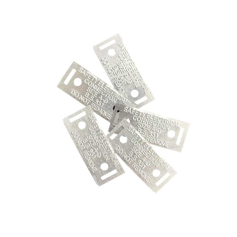 Aluminium Safety Earth Label for Earth Clamps Connector BS 951 Pack of ...