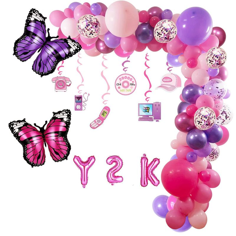 Y2k 2000s Pink Party Swirl Decorations Hanging Y2k Themed Party ...