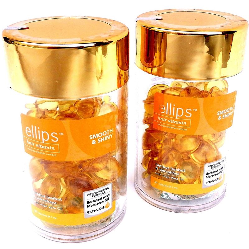 Ellips Ellipse Hair Vitamin Yellow Bottle (50 Tablets) x 2 Piece Set ...