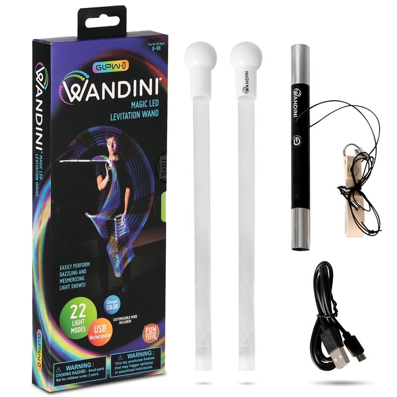 Wandini Magic LED Levitation Wand - USB Rechargeable - Amazing Lights Flow Levi Wand - Short ...