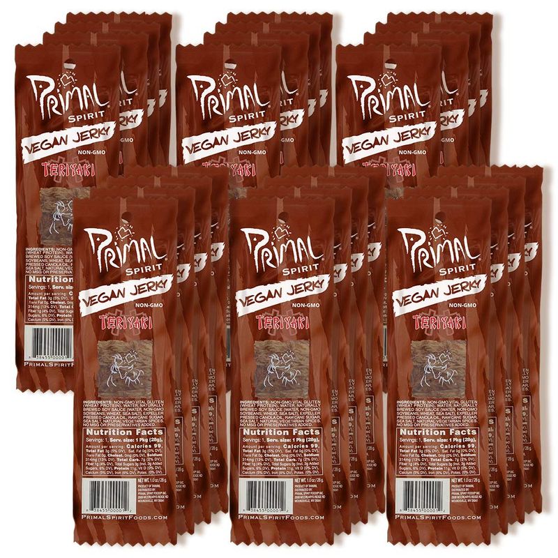Primal Spirit Vegan Jerky – “Classic Flavor” – Teriyaki, 10 g. Plant ...