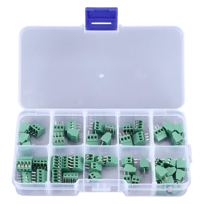 [50 pieces] Terminal Block Connector Screw Terminal Block 0.1 inch (2. ...