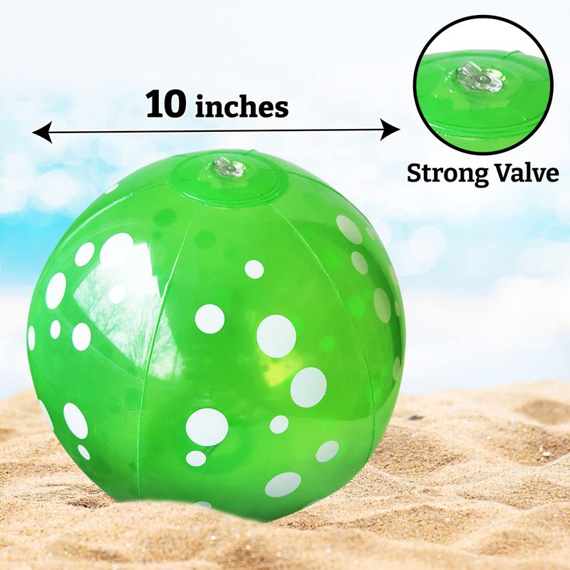 Beach Balls Neon Color Polka Dots Beach Balls for Kids & Adults – 6 ...