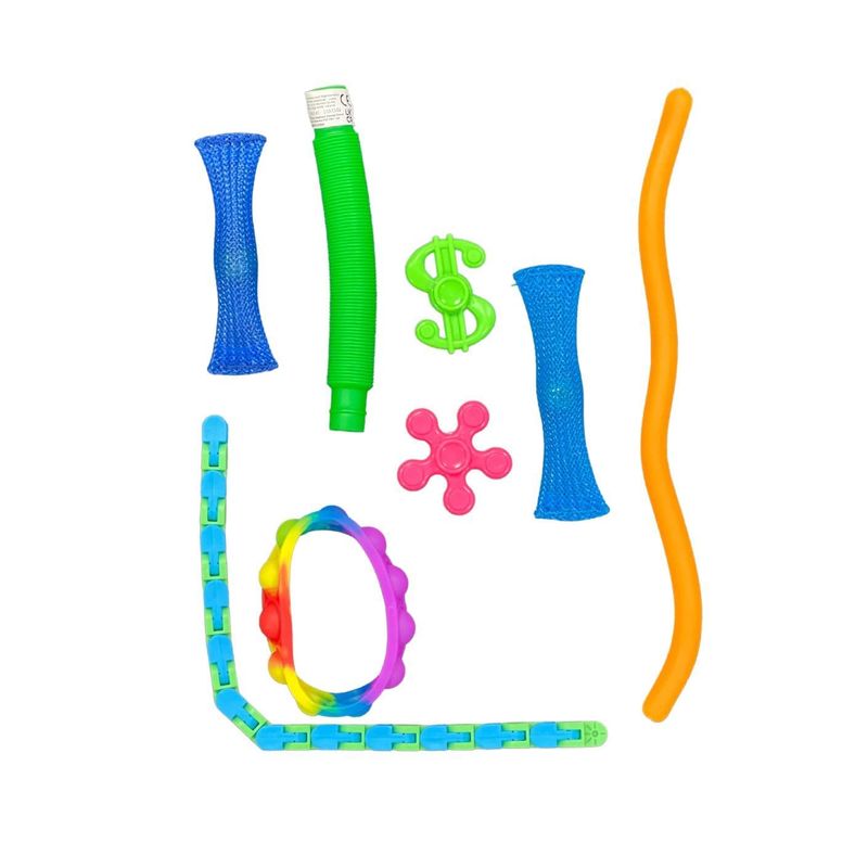 9Pack Pop Fidget Toys Sensory Toys Pack for Kids and Adults, Anxiety ...