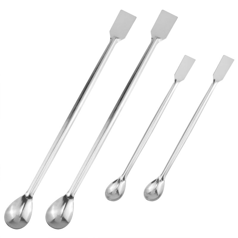 FINBe Lab Spatula Lab Sampling Spoon Lab Stir Spoon 2 in 1 Stainless ...