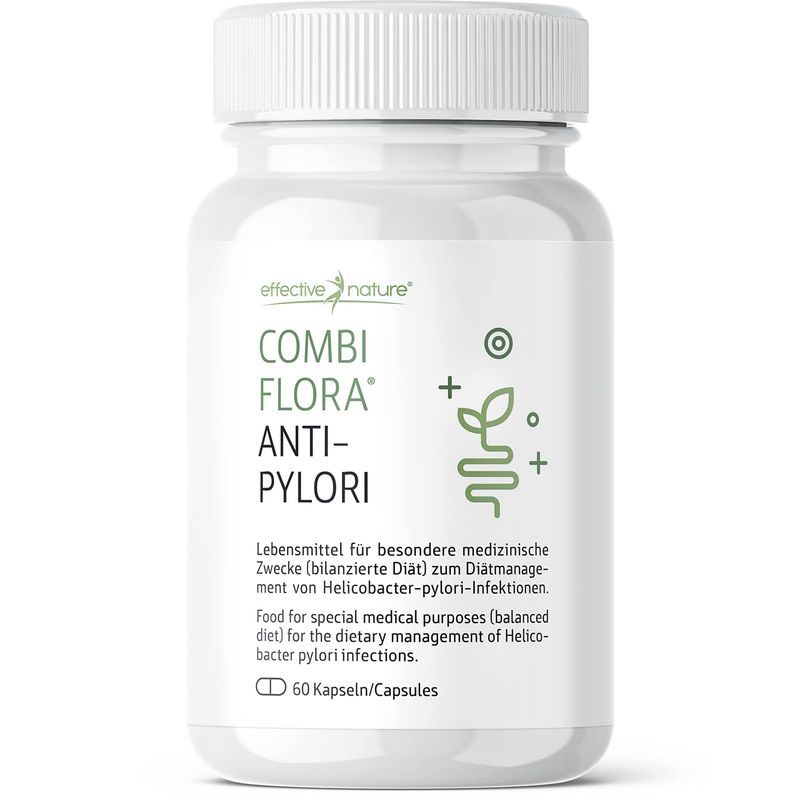 Combi Flora AntiPylori with Pylopass - 60 Vegan Capsules - High Dose ...