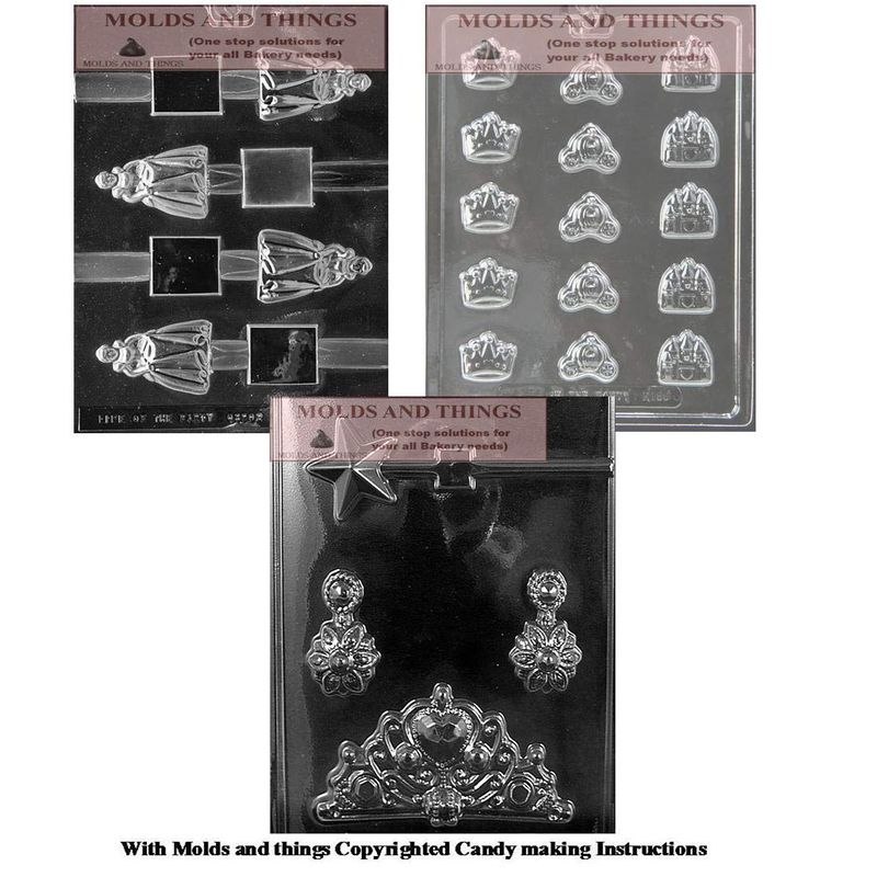 Princess Pretzel chocolate candy mold, Princess Crown chocolate candy ...