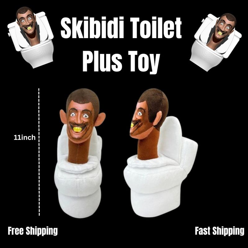 Skibidi Skiib Toilet Plush Toy Game Anime 11 inch Man Spoof - EveryMarket