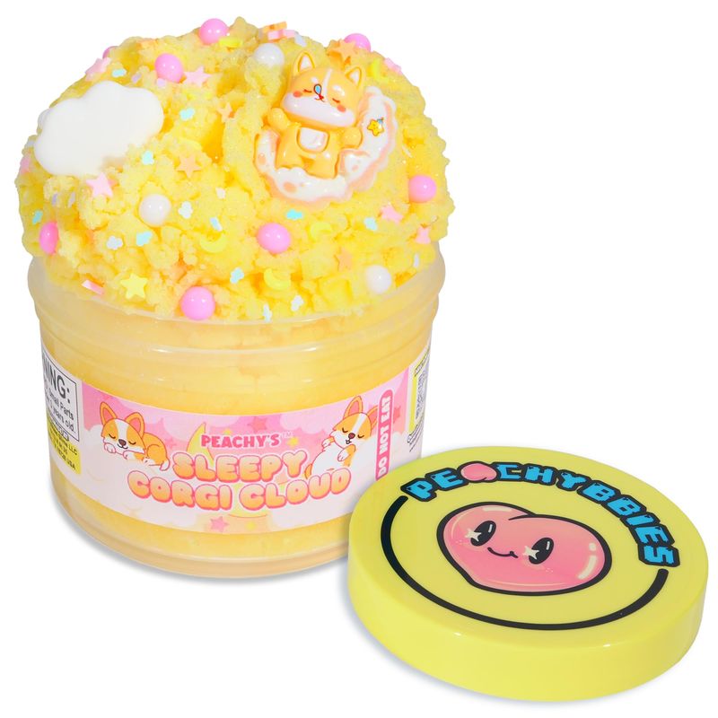 Peachybbies Sleep Corgi Cloud Slime, Made in USA Premium Scented Slime ...