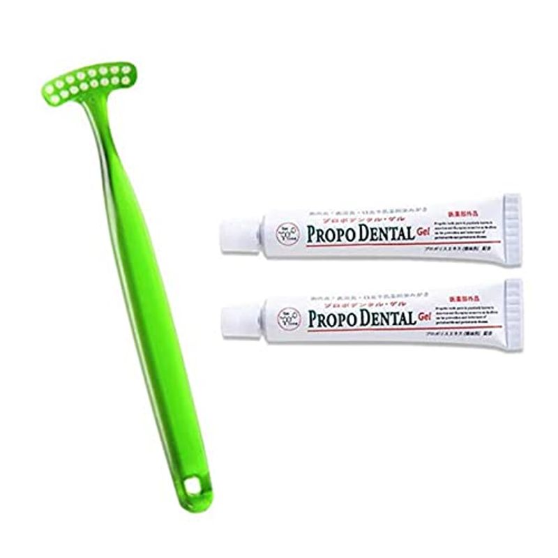 Tongue Cleaner Set, Toothpaste, Quasi Drug, Non-abrasive, Dedicated ...