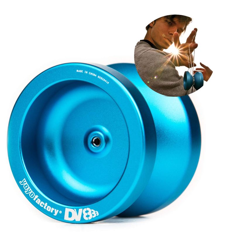 YoyoFactory DV888 Metal Yo-Yo - Blue (beginner friendly yoyo, spare ...