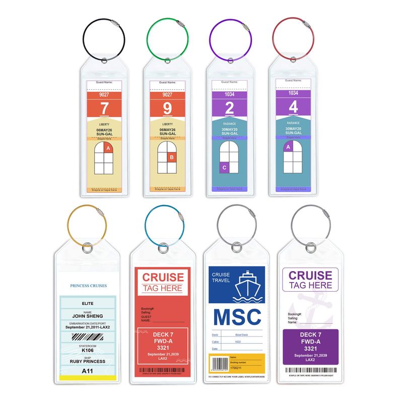 Cruise Luggage Tags for Carnilval, NCL, Princess & Royal Caribbean ...