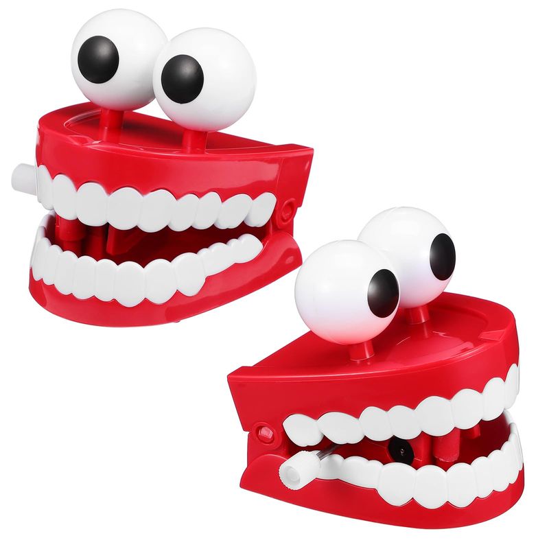 2Pcs Wind- up Toys Plastic Chattering Teeth Wind up Toy Early ...