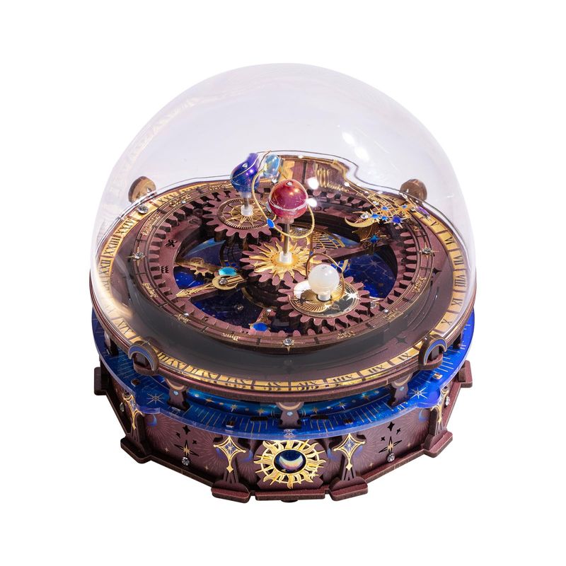 MU 3D Wooden Puzzles The Planisphere Rotating World Globes Craft Work ...