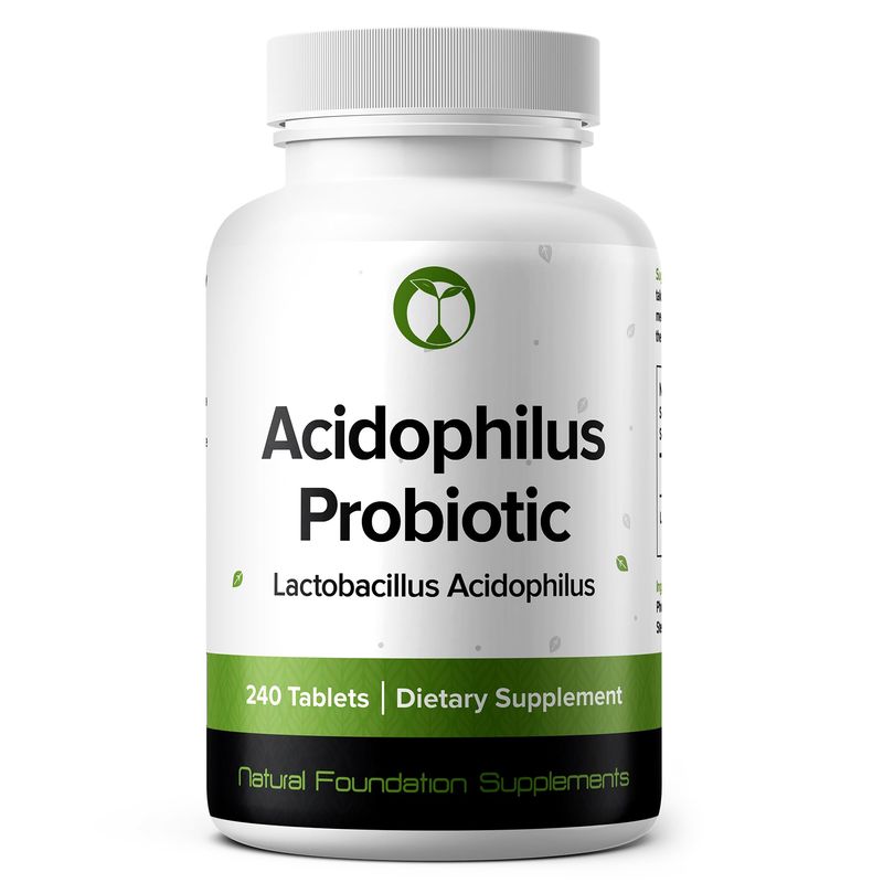 Lactobacillus Acidophilus Probiotic Supplement 240 Tablets 3 Billion CFU Probiotics for Men ...