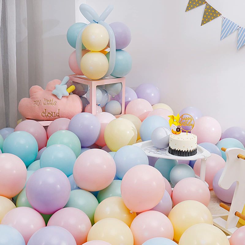 BTZO Balloons 100 Pack 10 Inch Round Macaron Color Latex Balloons ...