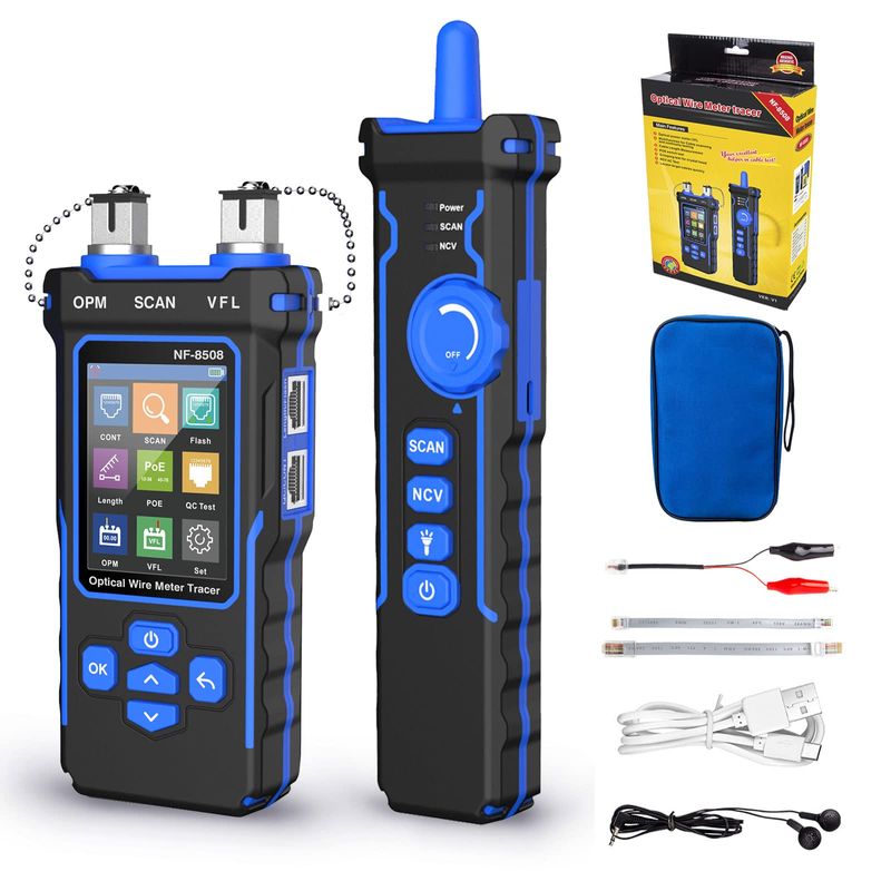 Network Cable Tester with Optical Power Meter PoE Multi-Function, Wire ...