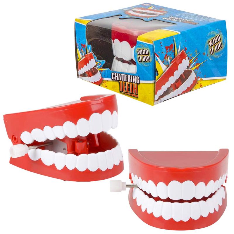 ArtCreativity Chattering Teeth Wind Up Toy, Set of 6, Windup Chomping Toy Mouth, Dental Tooth ...