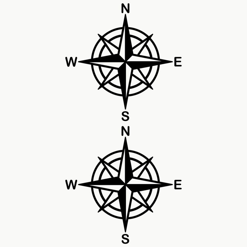 Autodomy Compass Rose Off Road Sport Trail 4x4 | Adventure Stickers ...