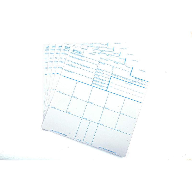 Fingerprint Cards, Applicant FD-258, 5 Cards - EveryMarket