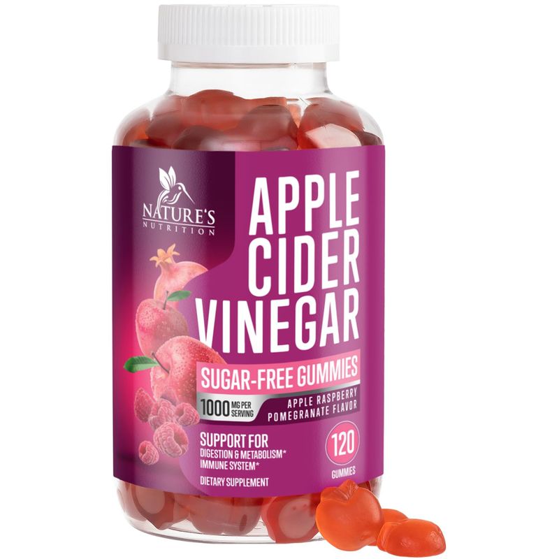 Apple Cider Vinegar Gummies 1000mg for Detox & Cleanse, ACV Gummy ...