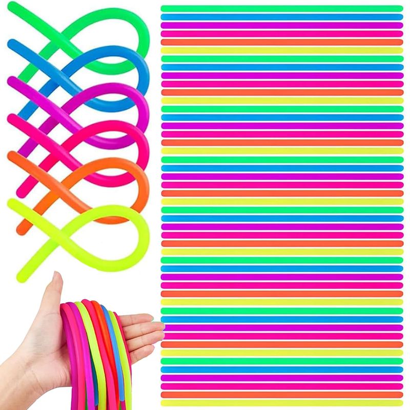 60Pcs Monkey Noodles, Stretchy Fidget Toy, Monkey Noodles Fidget Toy ...