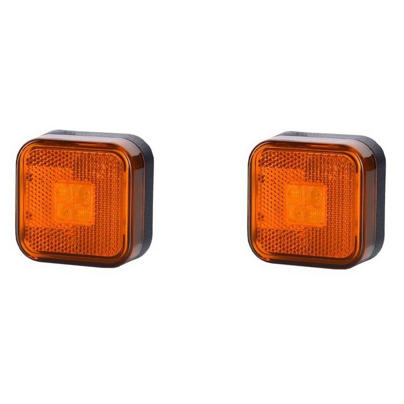 2 x 4 SMD LED Orange Side Light 12 V 24 V with E-mark Position Light ...