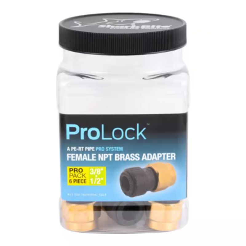 6) SharkBite ProLock 3/8" Push-to-Connect x 1/2" Female NPT Reducing Fittings - Online ...