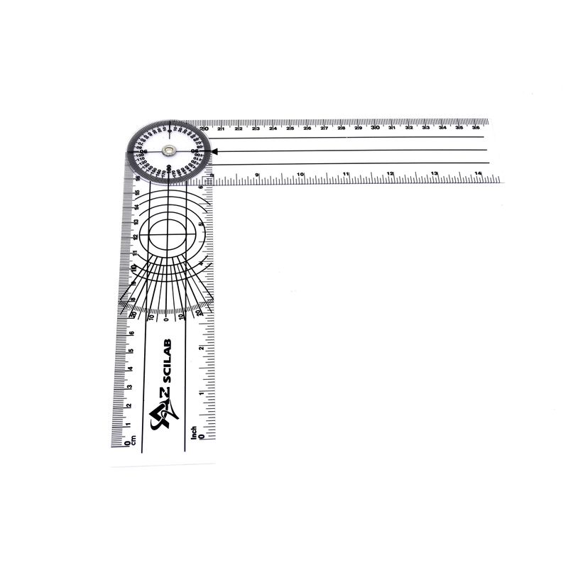 A2ZSCILAB Plastic 8" Spinal Goniometer 360 Degree ISOM Physical Therapy ...