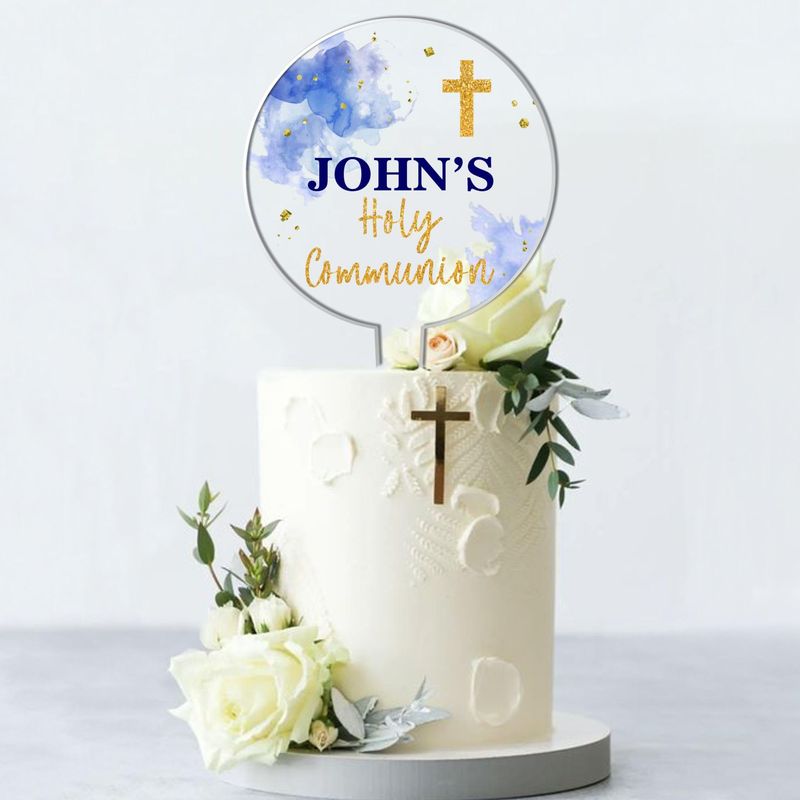 Personalised Religious Cake Topper – Custom Name & Occasion ...