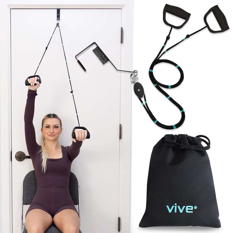Vive Shoulder Pulley for Physical Therapy with Carry Pouch - Pulleys ...
