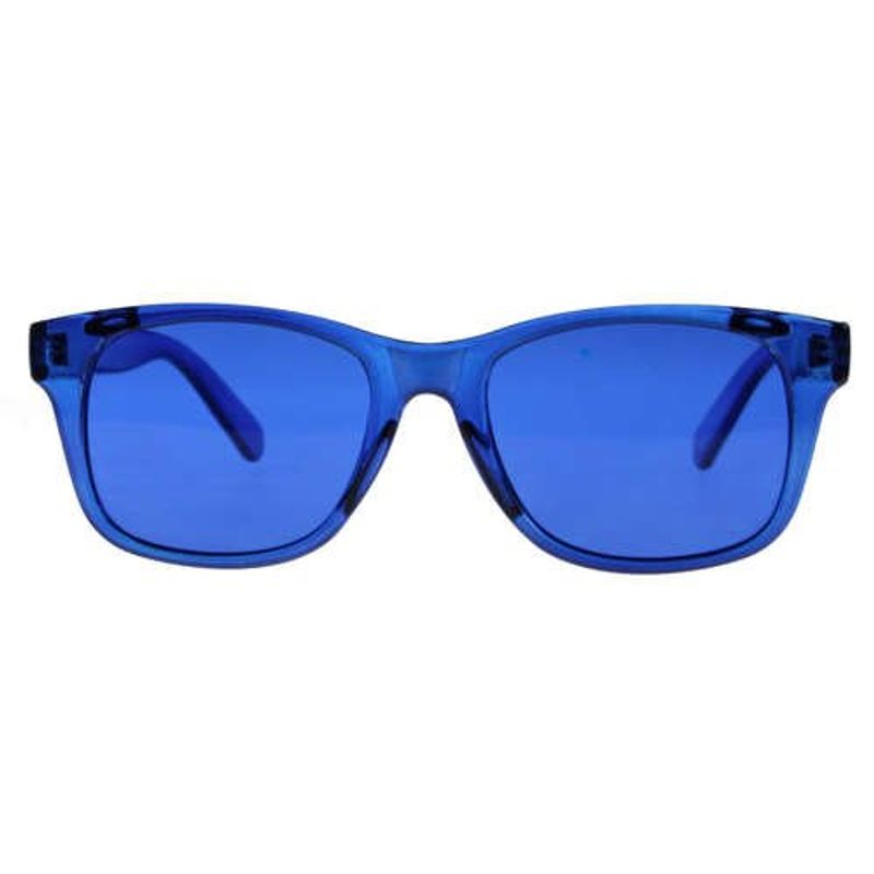 BioWaves Colored Lens Color Therapy Glasses - Classic Style (Blue ...