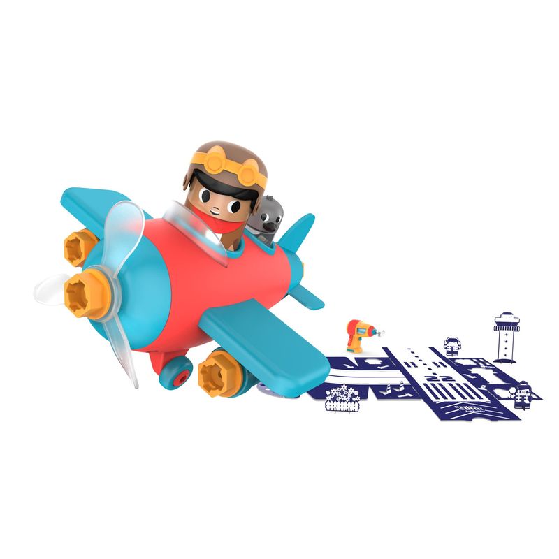 Learning Resources Design & Drill Bolt Buddies Plane, Aeroplane Playset ...