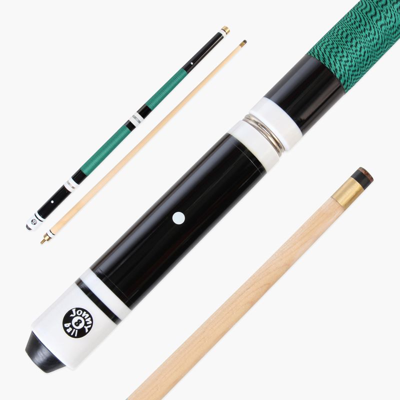 Jonny 8 Ball Hardwood 4 Piece Adjustable Snooker Pool Cue & 4 x 11mm ...