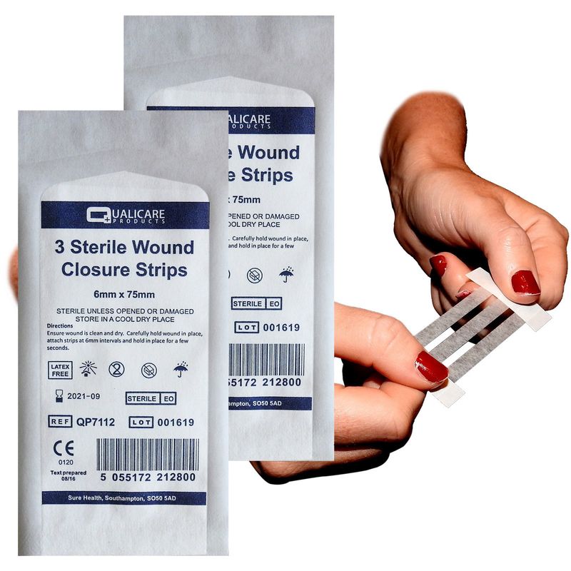 Sterile Deep Wound Closure Strips 6mm Thick First Aid Adhesive Stitches ...