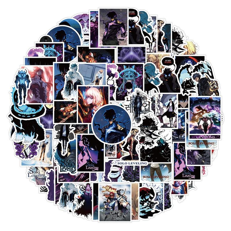 Pack of 50 Solo Leveling Stickers Cartoon Cute Anime Stickers for ...