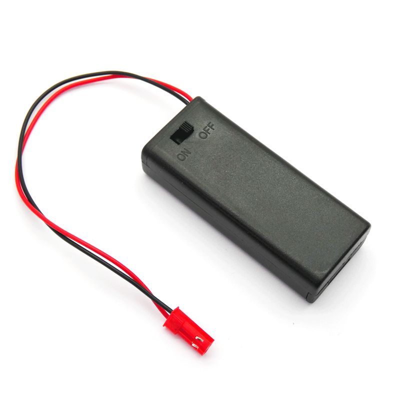 2xAAA Battery Holder Box with Power Switch (JST Plug) - EveryMarket